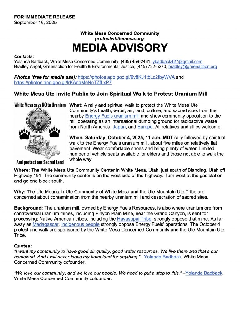 Saturday, October 4, 2025: White Mesa Ute Community Spiritual Walk and ...