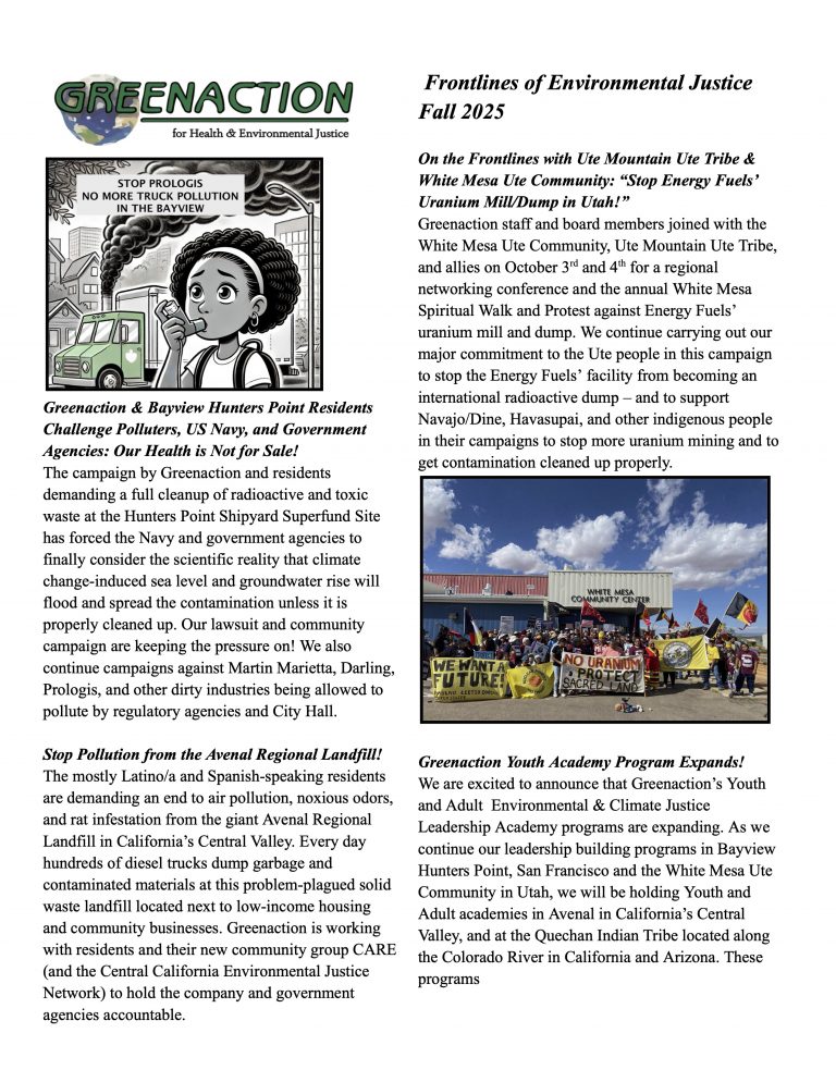 Frontlines of Environmental Justice Fall 2025 – Greenaction for Health ...
