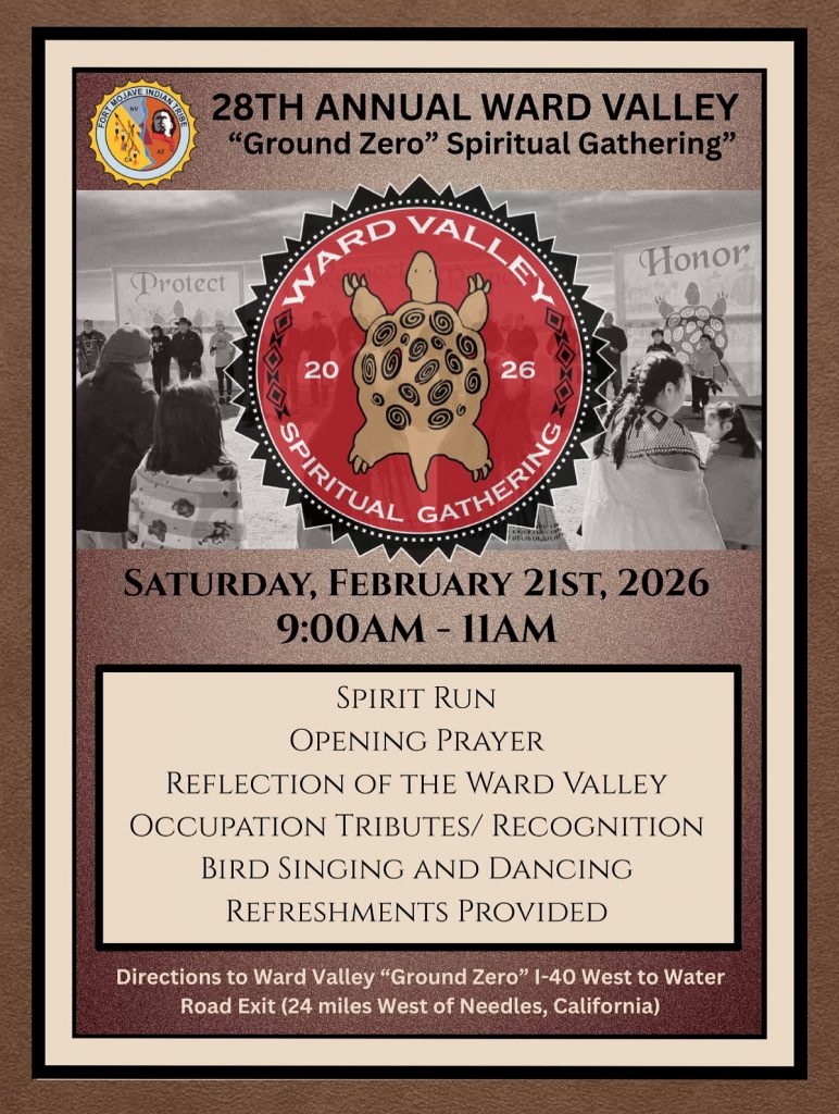 28th Annual Ward Valley “Ground Zero” Spiritual Gathering – Feb 21 ...